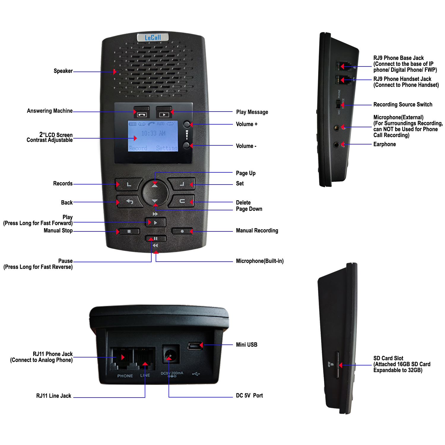 Standalone Digital Telephone Recorder - LeCall Technology Co., Ltd.